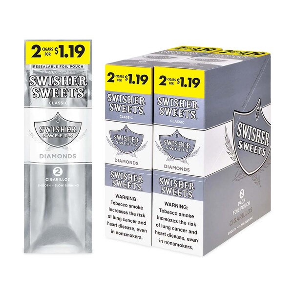 SWISHER RILLO DIAMONDS 2/1.19 60 CT PK | Blue Sky Sales