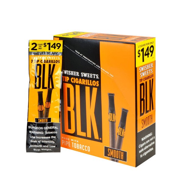 SWISHER BLK TIP SMOOTH 2/1.49 15/2 PK | Blue Sky Sales