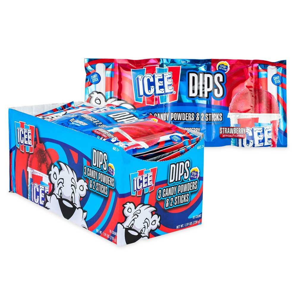 KOKOS ICEE DIPS 3PK CANDY POWDER & STICKS 18 CT EA | Blue Sky Sales