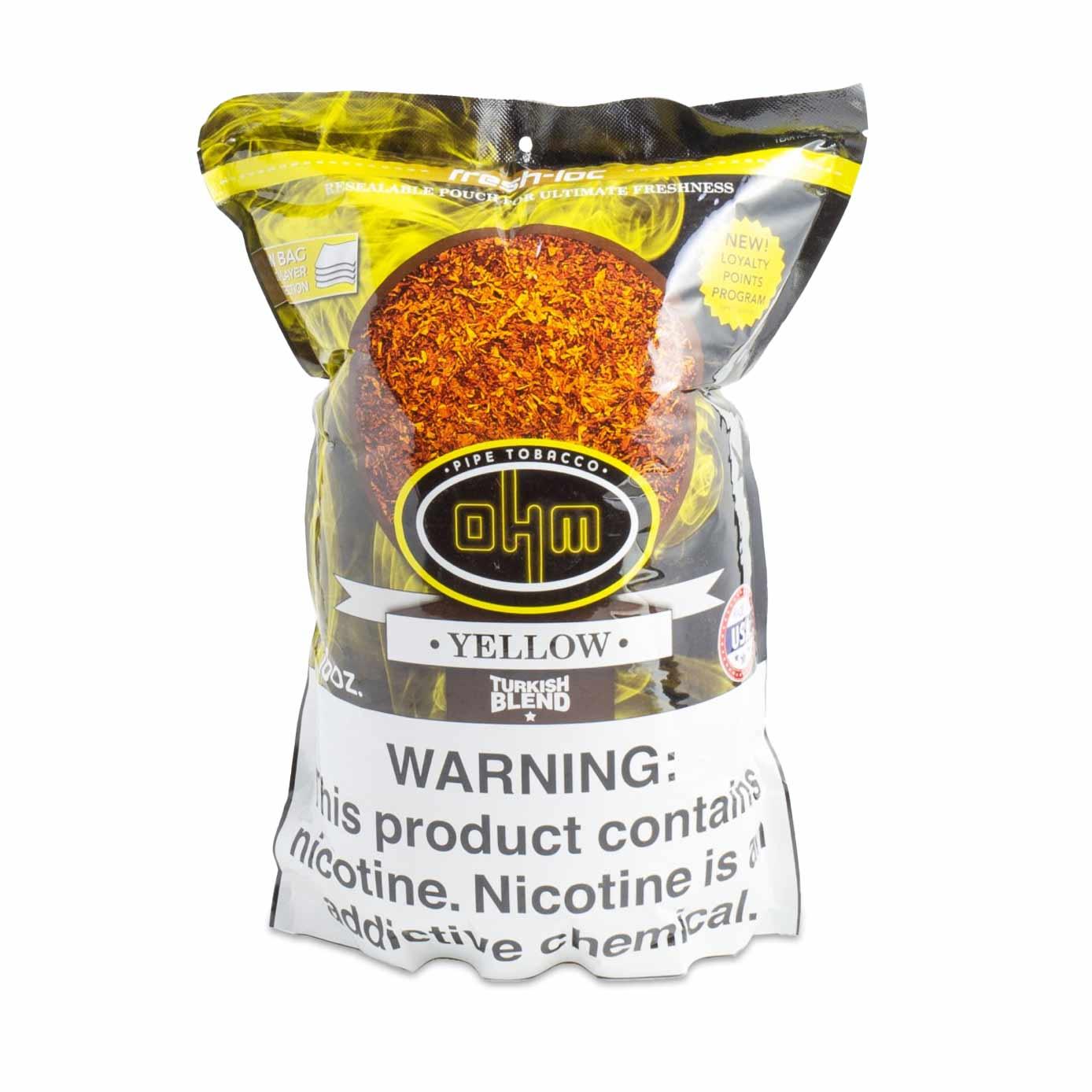 OHM PIPE TOBACCO TURK YELLOW BAG 16 OZ| Blue Sky Sales