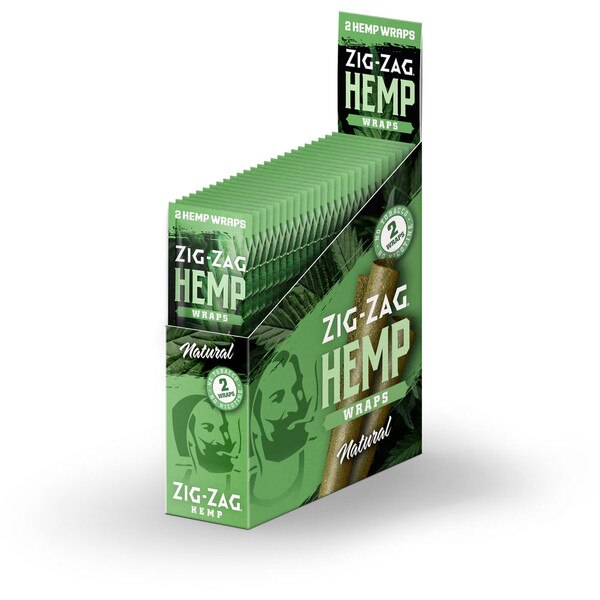 ZIG ZAG HEMP WRAPS - NATURAL 25CT