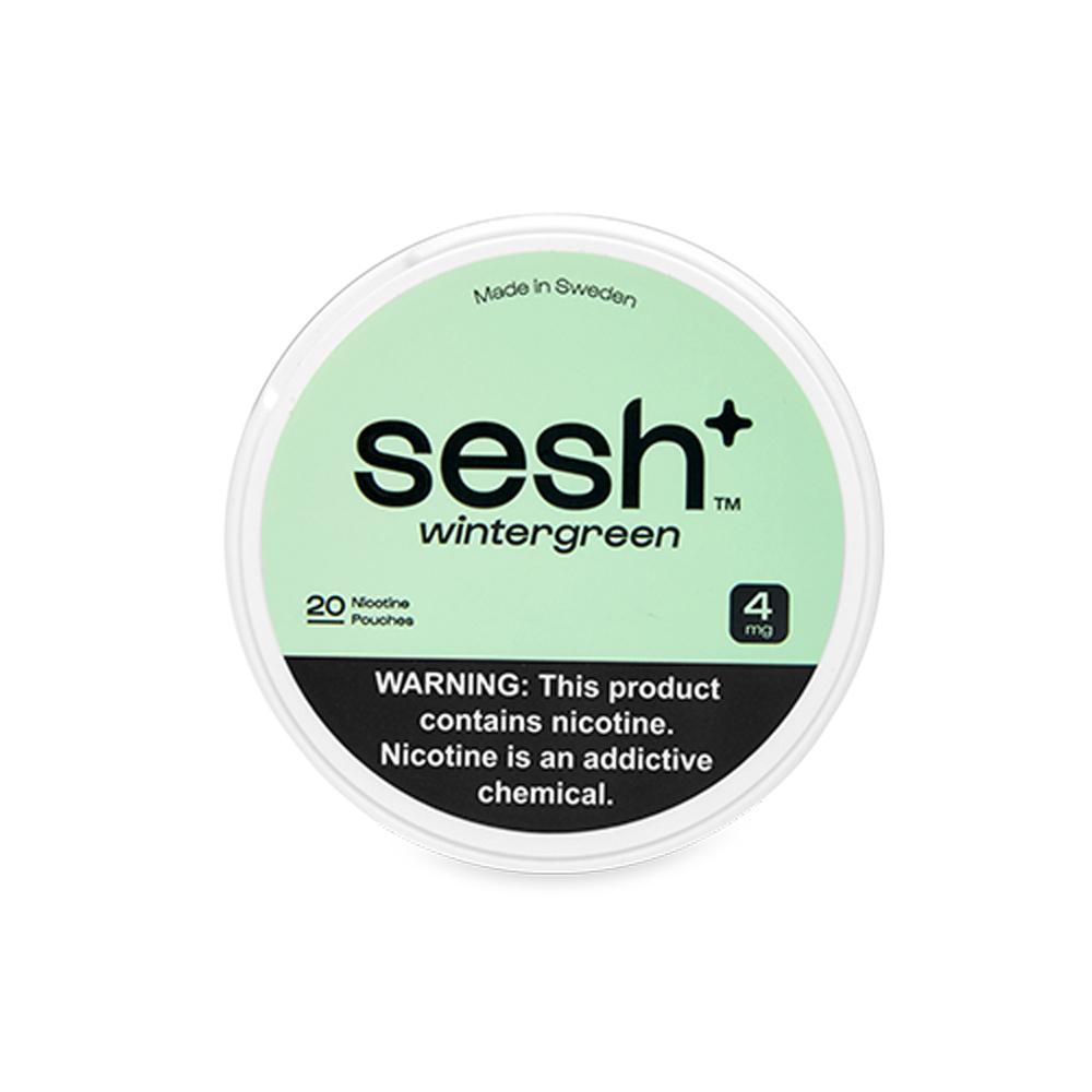 SESH TOBACCO FREE NICOTINE POUCH WINTERGREEN 4MG 5 CT ROLL